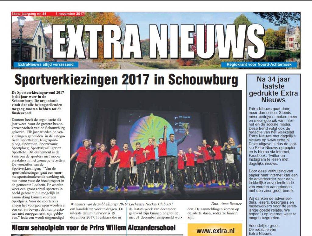 Weekblad Extra Nieuws stopt met papieren krant - LochemsNieuws